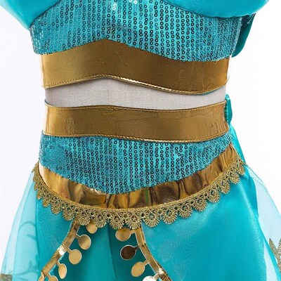 Children Aladdin Lamp Dress Kids Jasmine Costume Girls Birth