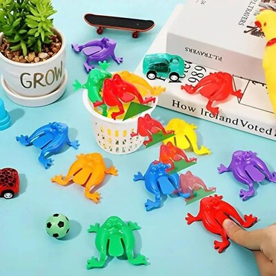 30PCS Press and Jump Frog Stress Relief Toy Family Interacti