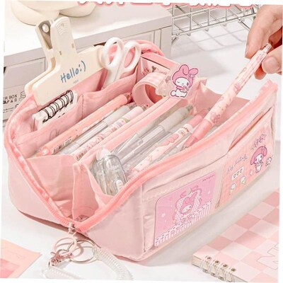 sanrio cartoon pencil case cinnamoroll kuromi pencilbag girl