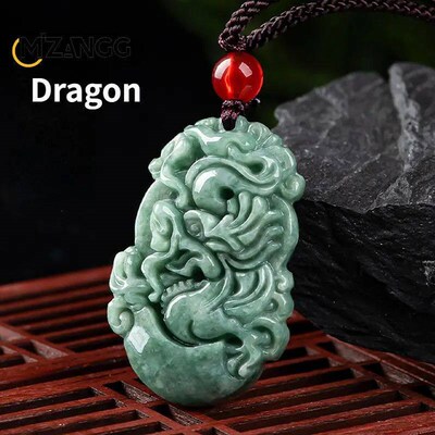 Natural A Goods Jadeite Twelve Chinese Zodiac Rat Tiger Pend