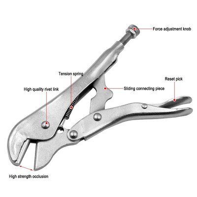 Locking Pliers 7  175mm Crimping Tool Carbon Steel Refrigera