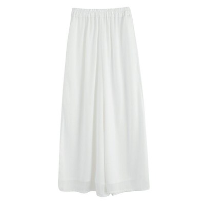 Mens summer chiffon wie-leg pants thin bamboo cotton linen