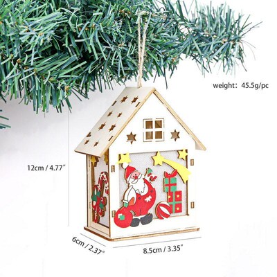 LED Lighted Christmas Cabin Decorative Creative Ornament