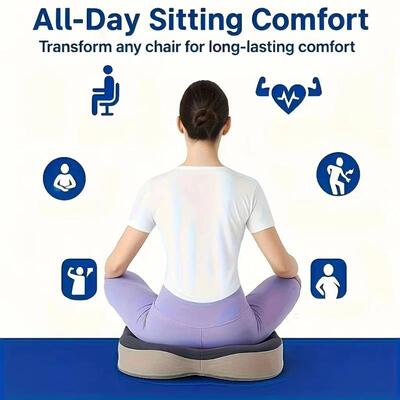 Memory Foam Seat Cushion Tailbone Sciatica Back Pain Relief