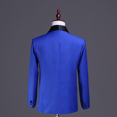 New Mens Blue Suit Suit Big Choir Performance Costume Adult