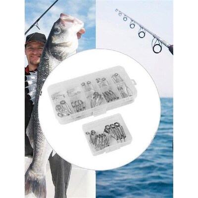 10/40pcs Ring Rod Guides Tip Tops Stainless Steel Top Tip