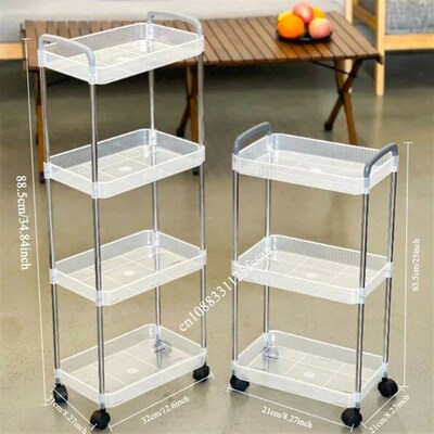 Trolley Bookshelf Kithen Storage Rak Kithen Corner Narrow Sl