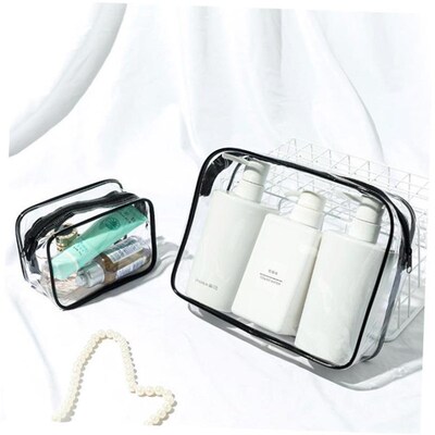 PU Travel Storage Bag Cosmetic Makeup Washbag Clear Handbag