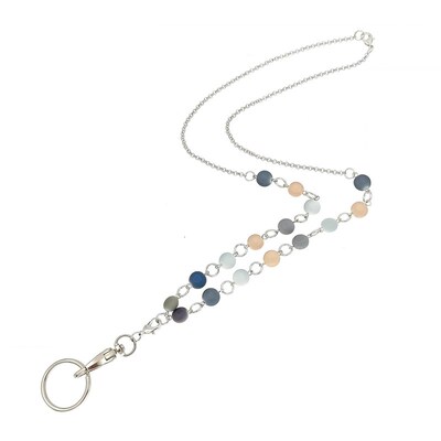 Stainless Steel Work Permit Lanyard Key Id Badge Easy Buckle