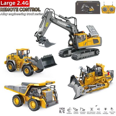 Four-Wheel Drive Remote Control Excavator 4x4 Alloy Dump Tru