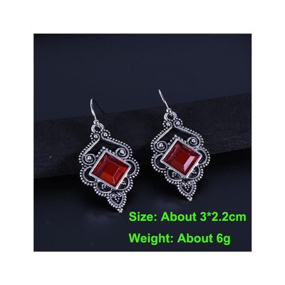 Boho Dangle Earrings for Women Vintage Selenite Turquoise Dr