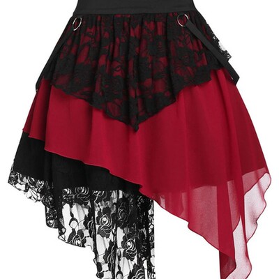 Skirts Women Fashion Retro Gothic Skirt Victorian Renaissanc