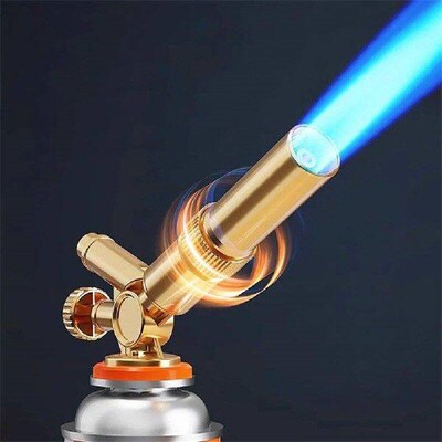 Butane Torch Brass with Adjustable Flame Kitchen Cooking