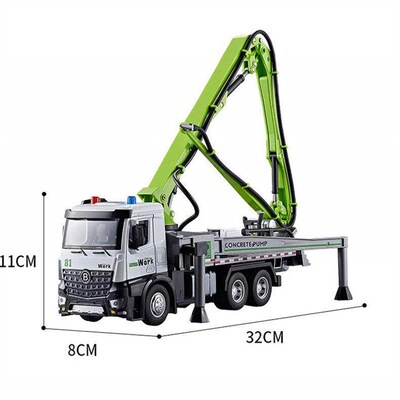 Large alloy cement pump truck toy smulaton engneerng
