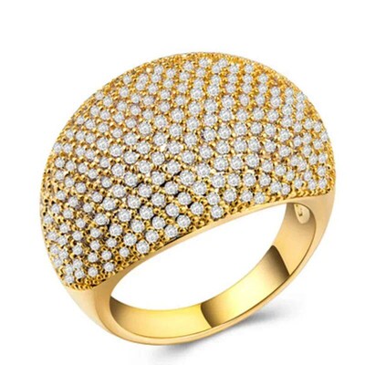 Milangirl High Quality      Big CZ Rings Bling Rings for Wom