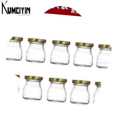 10 separate glass bottles small 50ml75ml100ml sealed jars