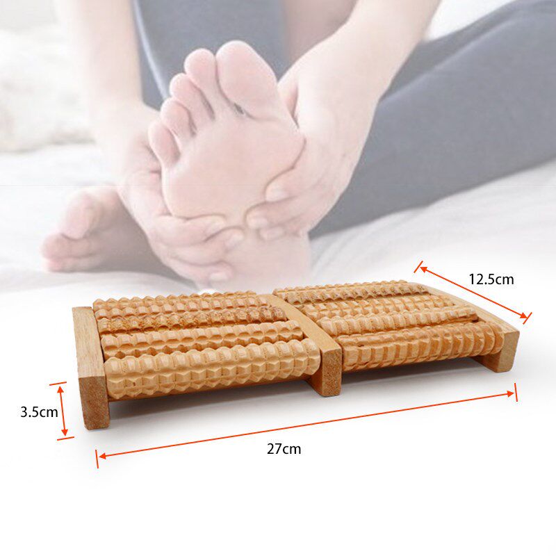 3-6 Row Wooden Foot Roller Wood Care Massage Reflexology Rel