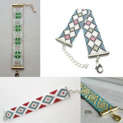 10set/lot Crimp End Beads Slide End Clasp With Chain Buckles