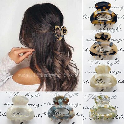 2023 Acetate Hair Claw Clip for Women Girls Mini Leopard Hai