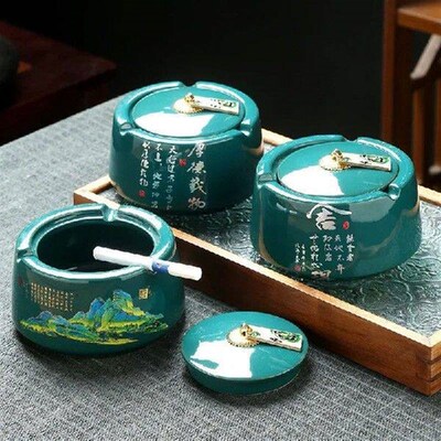 1pc  11.5 * 7cm ashtray ornament Candy storage box Covered