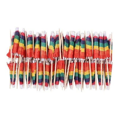 50pcs Cocktail Colorful Flower Sticks Drink Umbrella