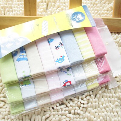 8pcs/pack Cotton Newborn Baby Towels 22.9*22.9CM Saliva Towe