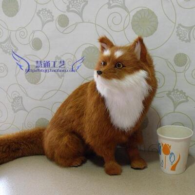 厂家直销仿真黄狐狸鸣狐sXAM配手工制作co件摄影道具