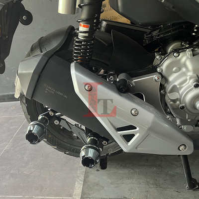 适用于龙嘉XDV250si XDV300i改装排气管防摔球后轮保护块铝合金柱