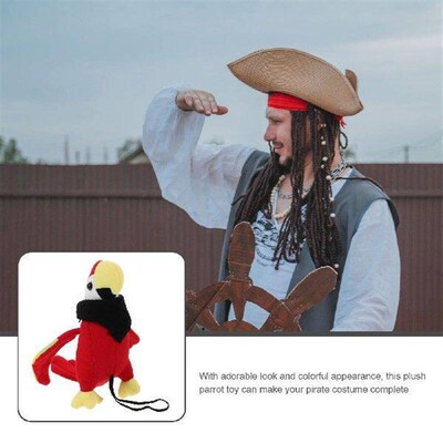 Pirate Cosplay Accessories Stuffed Parrot Halloween Toys