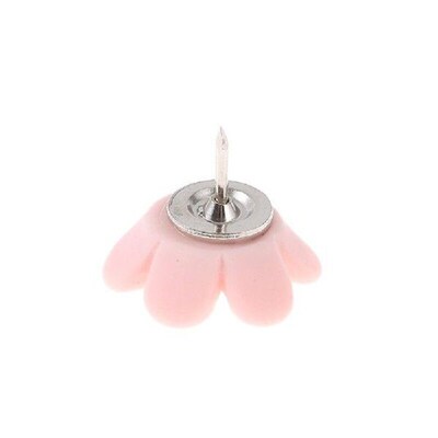 Pink Flower Push Pins 1.7*1.7cm White Thumb Tacks Resin