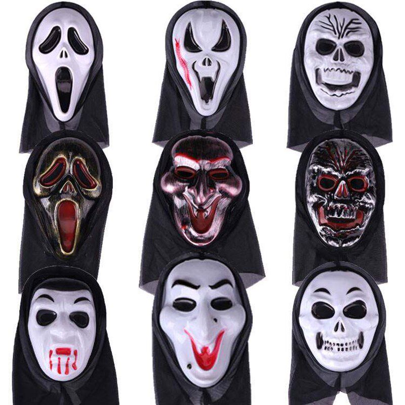 Halloween kids Scary Face mask Skull Reaper Devil prop Trick