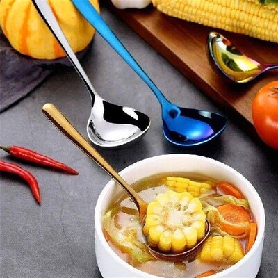1 Pcs 304 Stainless Steel Spoon Family Soup Spoon Stainless