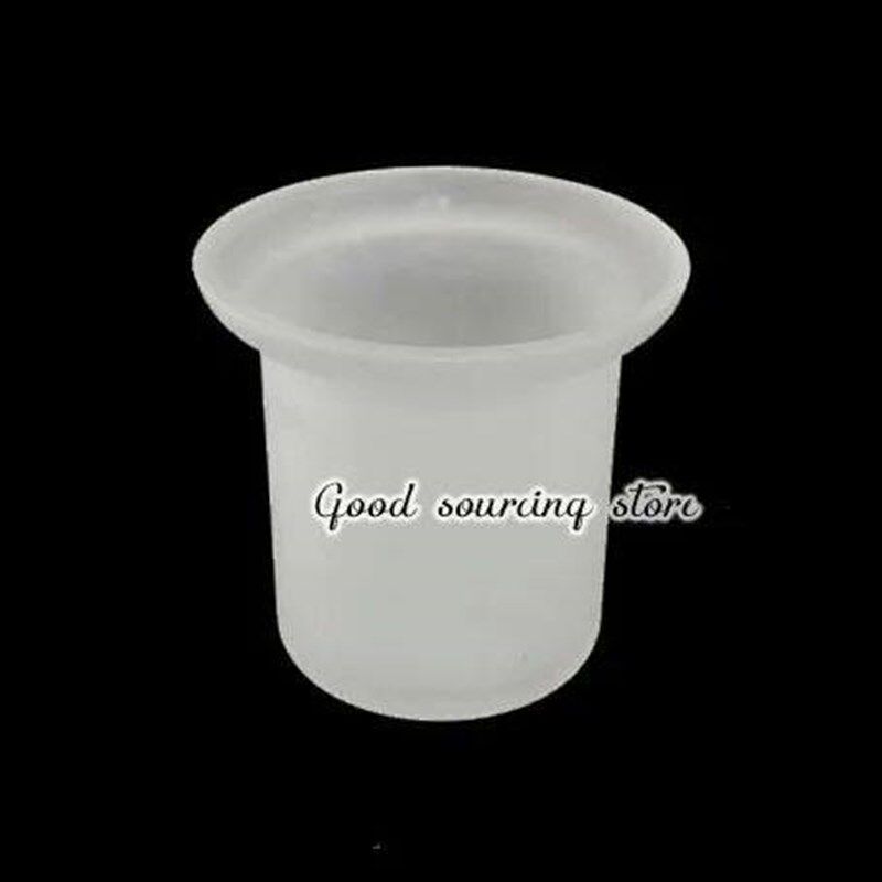 Frosted glass toilet brush cup matt cleaning brush holder ba