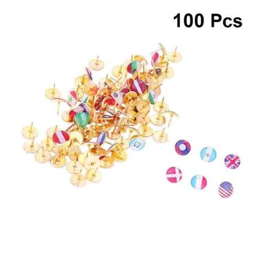 100 Pcs Drawing Pin Decorative Thumbtack Creative to Push