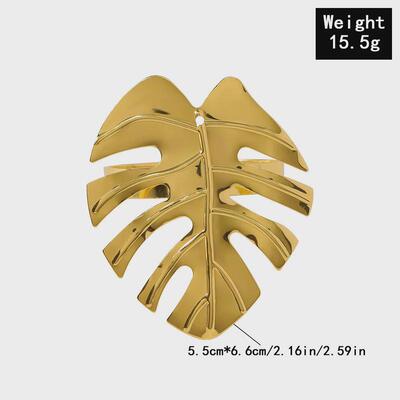 NEW 6pcs Napkin Rings Set Leaves Napkin Ring Holders