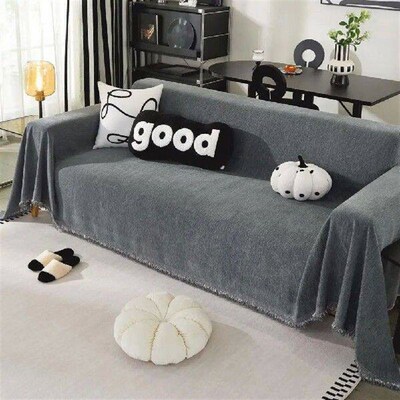 Sofa Cushion Chenille Sofa Covers Ripped Tassel Edge