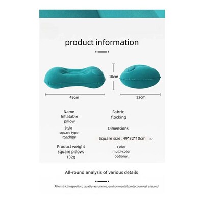 Portable Comfortable Inflatable Pillow, Camping Pillow, Pool