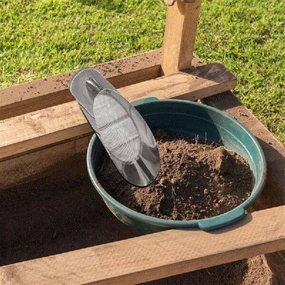 Stainless Steel Shovel Soil Sieve Shovel Gardening Bucket