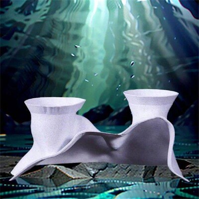 Corner Decor 3D Printing Fish Tunnel Natural Look Burrowing