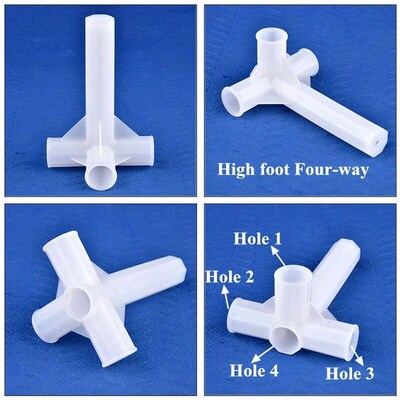 2~30Pcs Inner Dia 13mm Tee Way Four Way Plant Support Connec