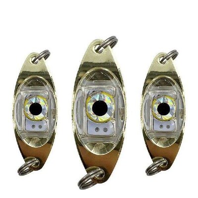 Bass Spoon LED Lure Light Eye Shape Attracting Fish Flash