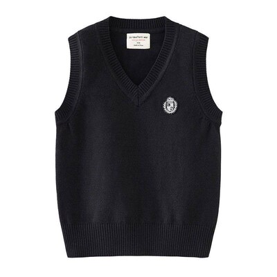 School Uniform Autumn Childrens Vest Sweater Kids Knitted P