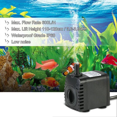 600L/H 8W Submersible Water Pump for Aquarium Tabletop Fount
