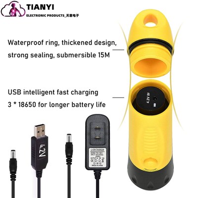 Diving Flashlight,Professional Dive Light,1800 Lumens IPX-8