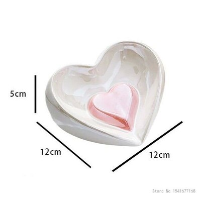 Ceramic Love-shaped Soap Case Creative Sweet Stylish