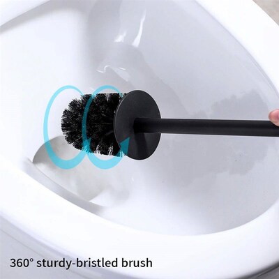 Stainless Steel Bathroom Toilet Brush Holder Accessories Bla