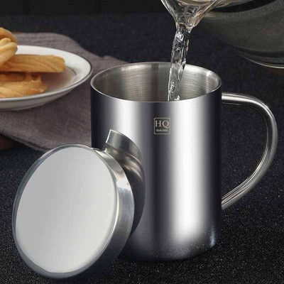 304 Stainless Steel Mug Cup Double Layer Anti-scalding Therm