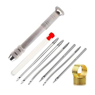 Leather Sewing Needles Kit, Set Conta Silver Leather Sewing