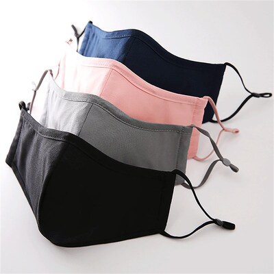 4 Styles New Upgrade Cotton Face Mask Covering Reusable Wash