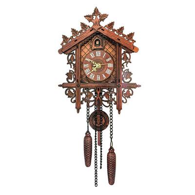 Vintage Wooden Hanging Cuckoo Wall Clock for Living Room Hom